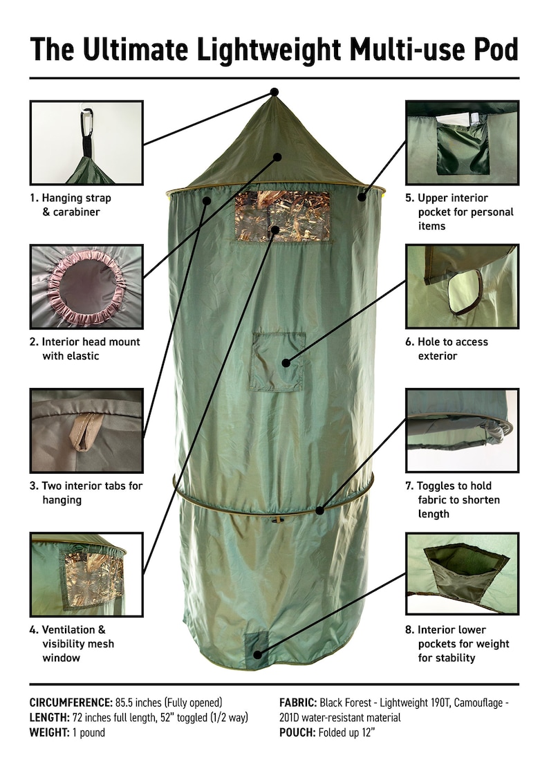 The Willow Pod On-the-go Portable Collapsable Compact Multi-use Privacy ...