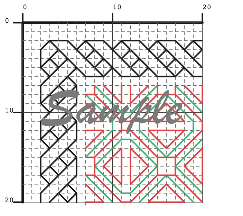 Nine-block Blackwork Sampler - Etsy