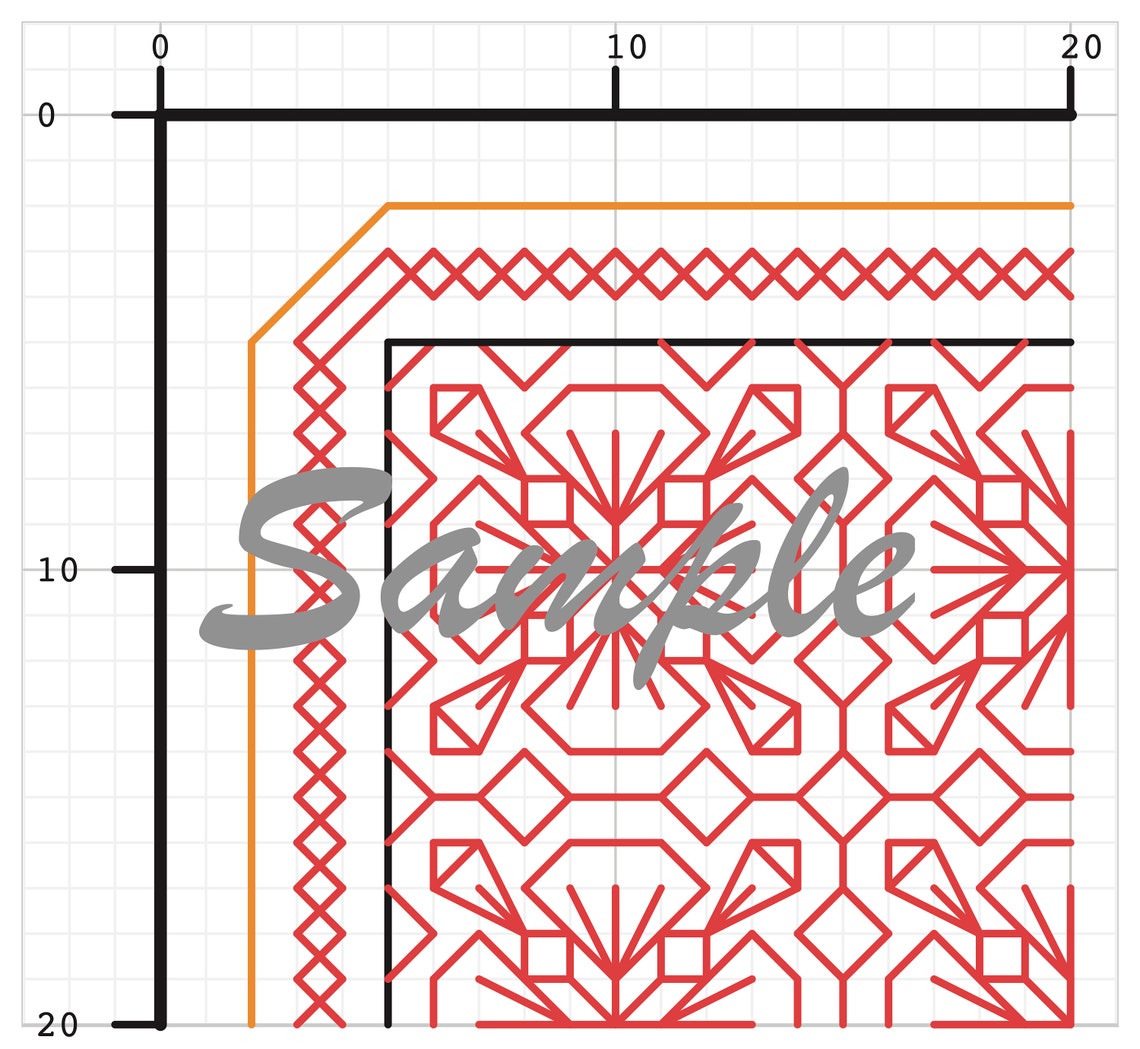 Blackwork Sampler Pattern | Etsy UK