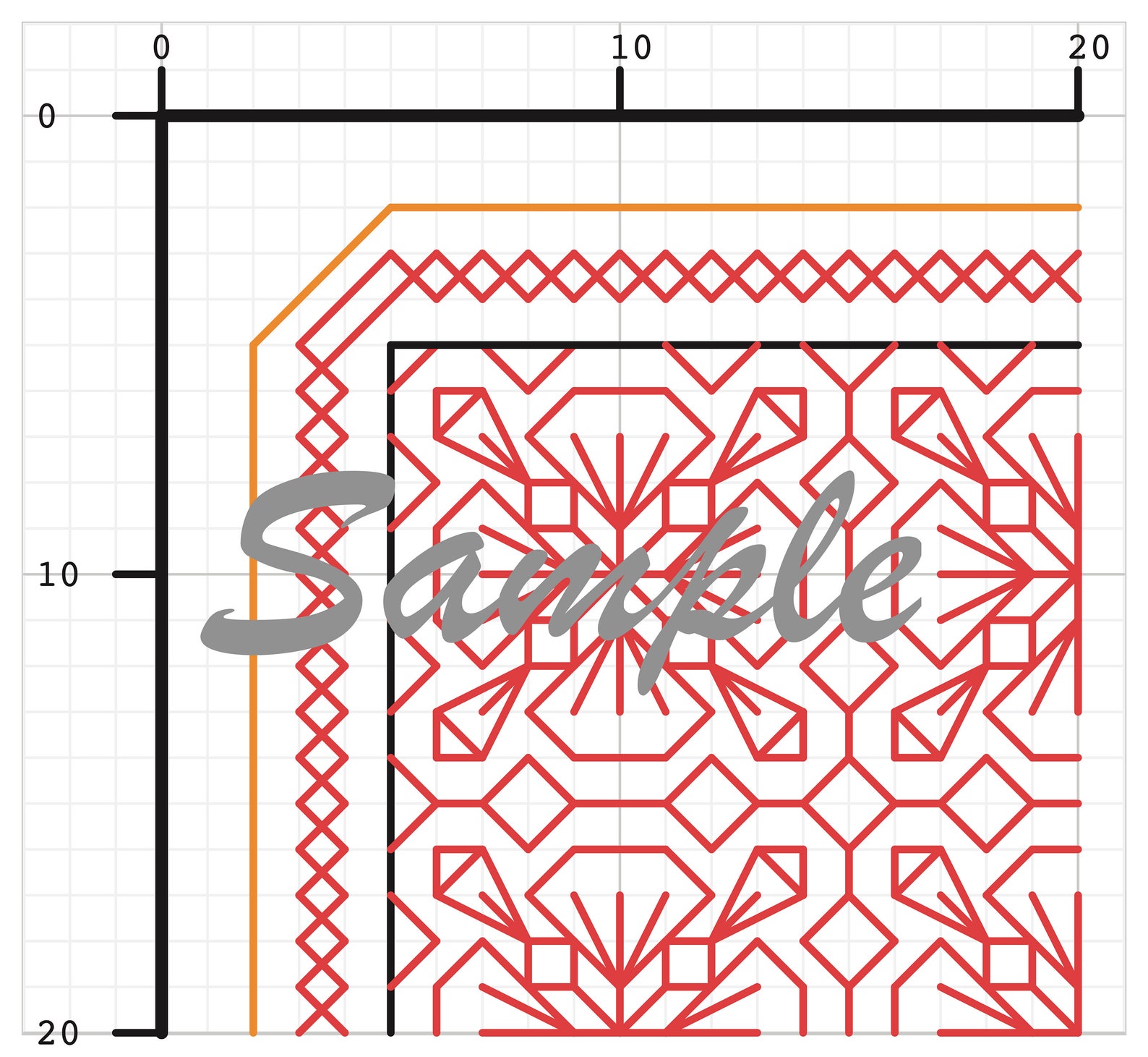 Blackwork Sampler Pattern | Etsy