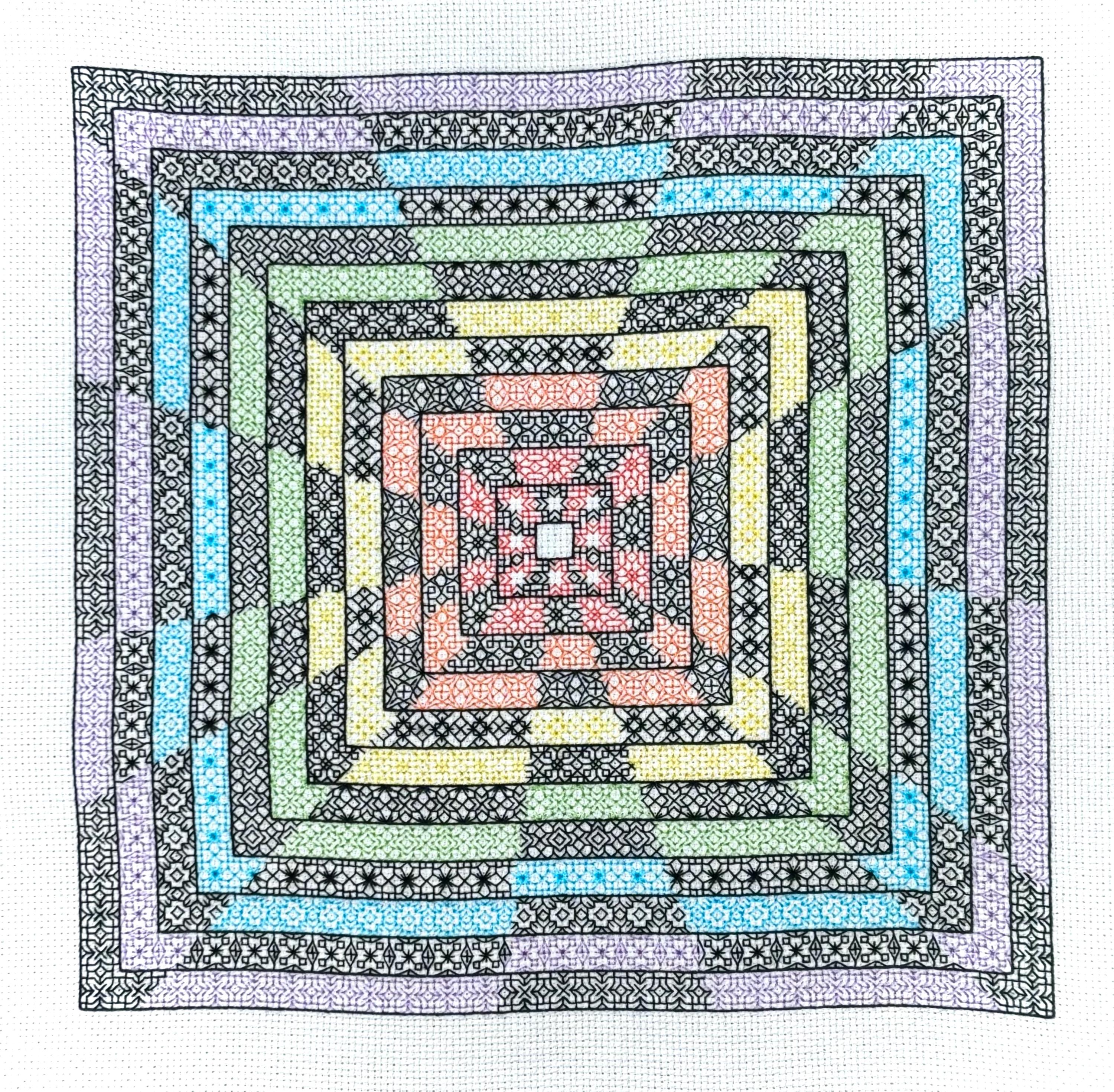 Fractured Blackwork Sampler Pattern - Etsy