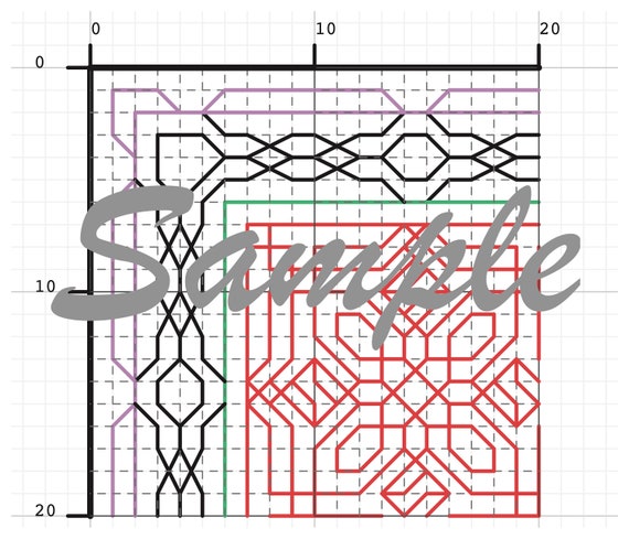 Patterns Five-By-Five Blackwork Sampler Pattern Kits & How To Sewing & Fiber etna.com.pe