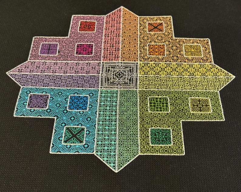 Carnival Blackwork Sampler Pattern - Etsy