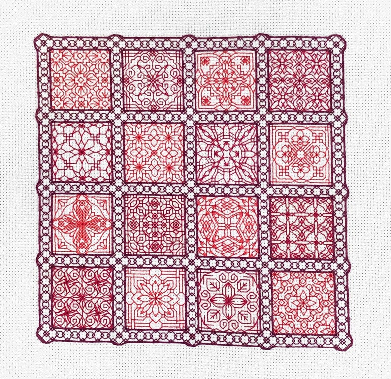 Rainbow Blackwork Sampler Pattern Set - Etsy