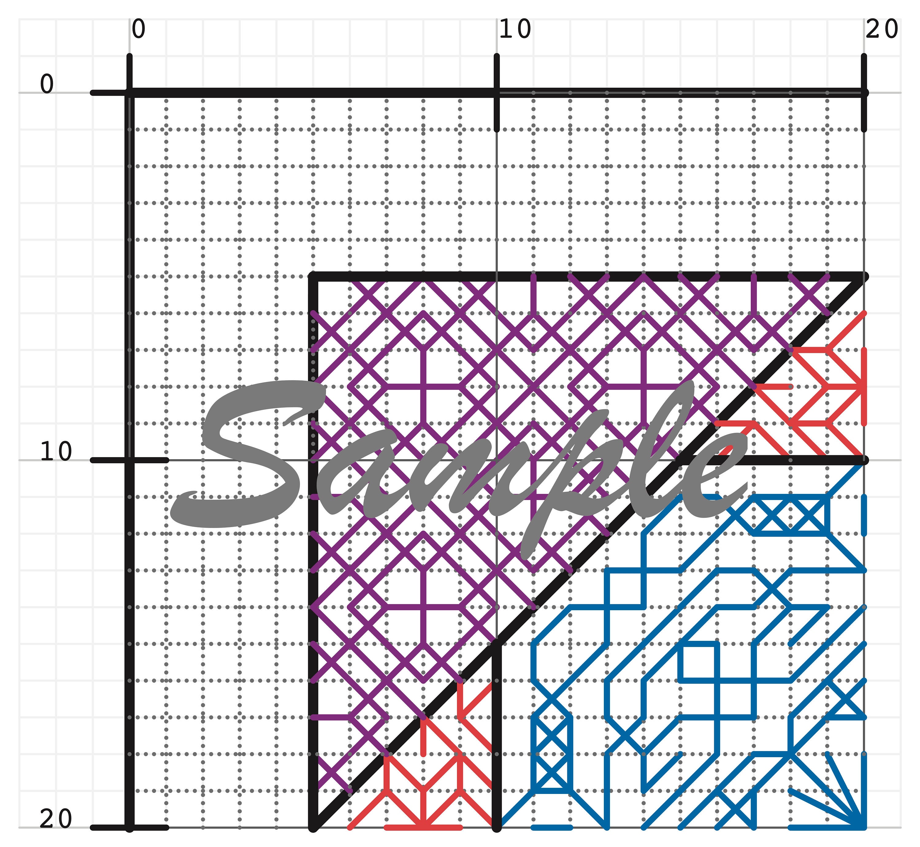 Lavender's Blue Blackwork Sampler Pattern - Etsy