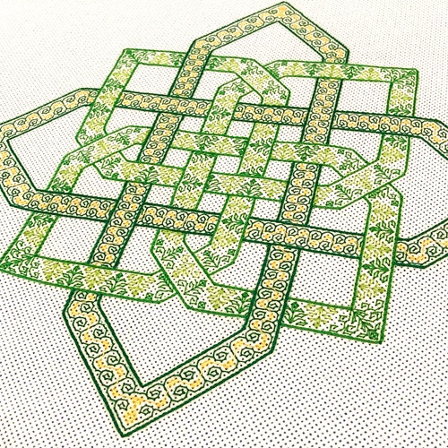 Blackwork Celtic Knot Pattern | Etsy