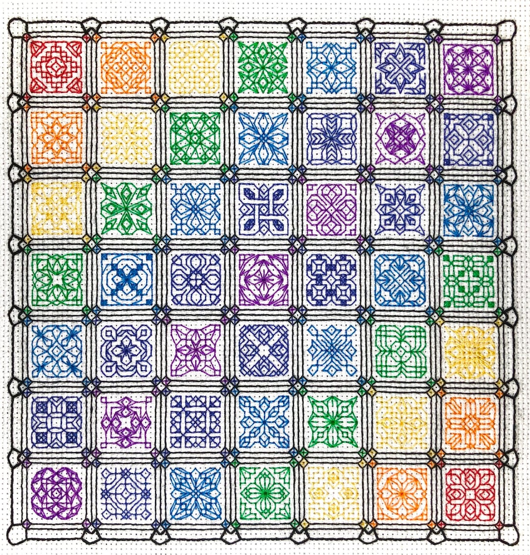 Mini-motifs Blackwork Sampler Pattern - Etsy