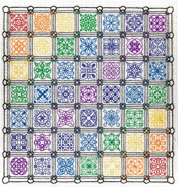 Mini-motifs Blackwork Sampler Pattern - Etsy