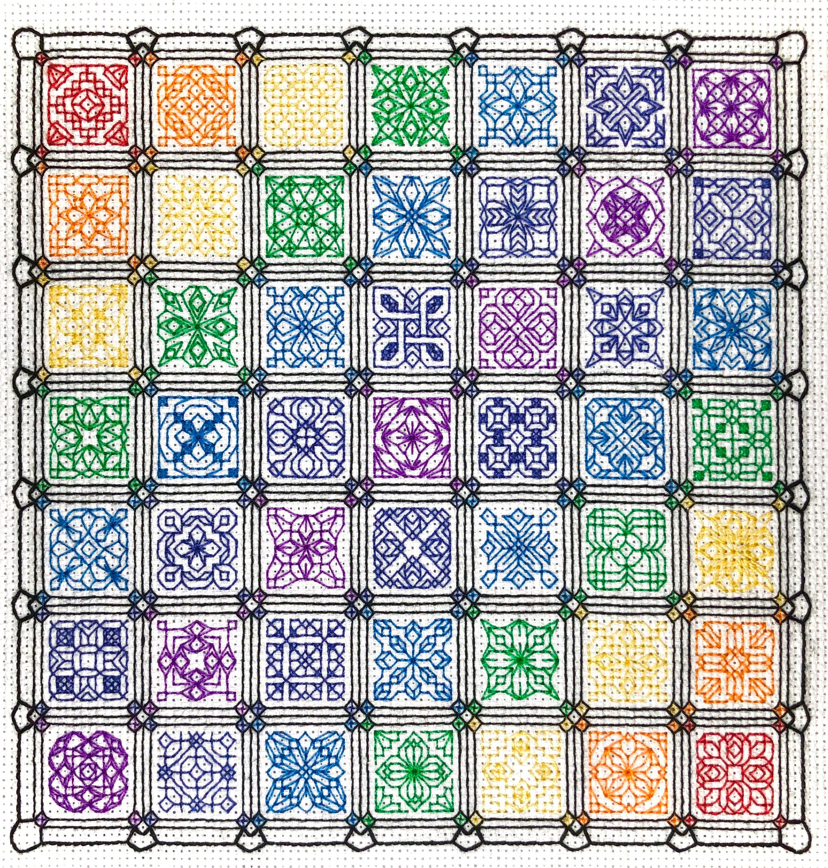 Mini-motifs Blackwork Sampler Pattern - Etsy