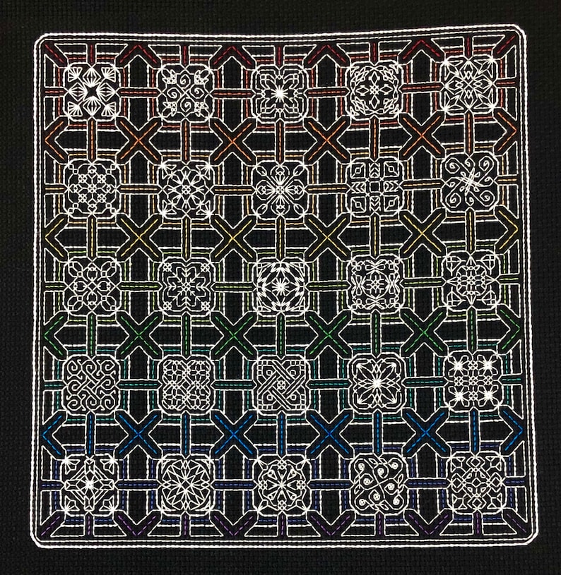 Spectrum Blackwork Sampler Pattern - Etsy
