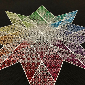 Stardust Blackwork Sampler Pattern Set - Etsy