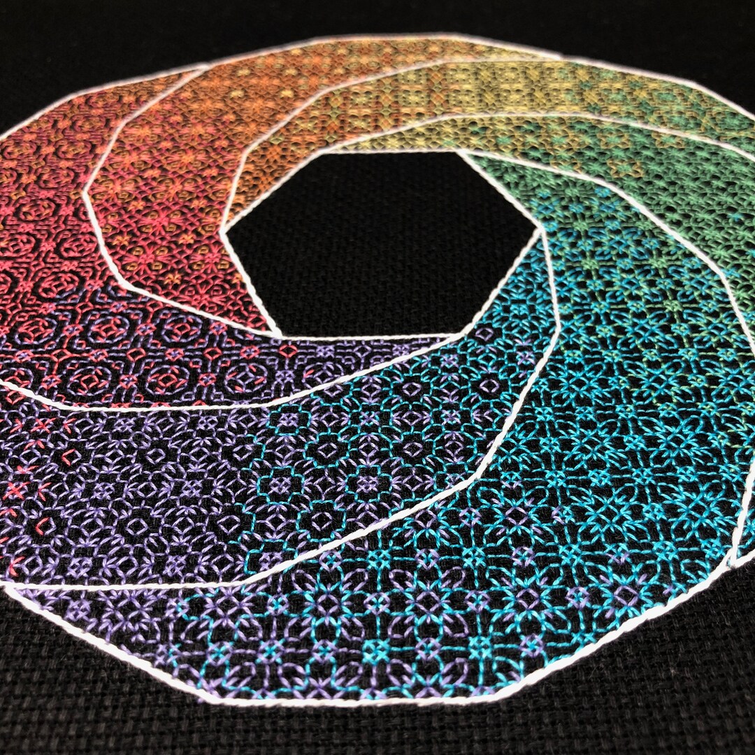 Wheels Within Wheels Blackwork Pattern Set - Etsy