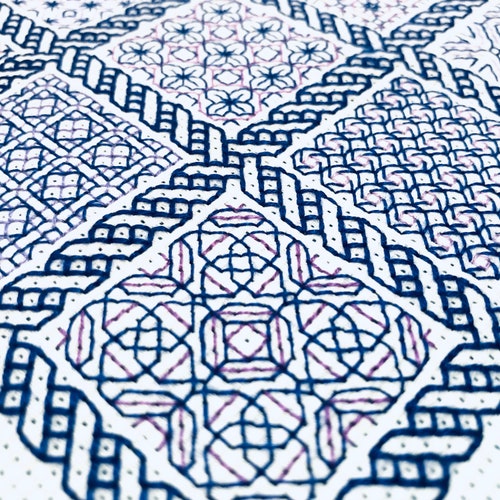 Blackwork Sampler Pattern - Etsy Australia