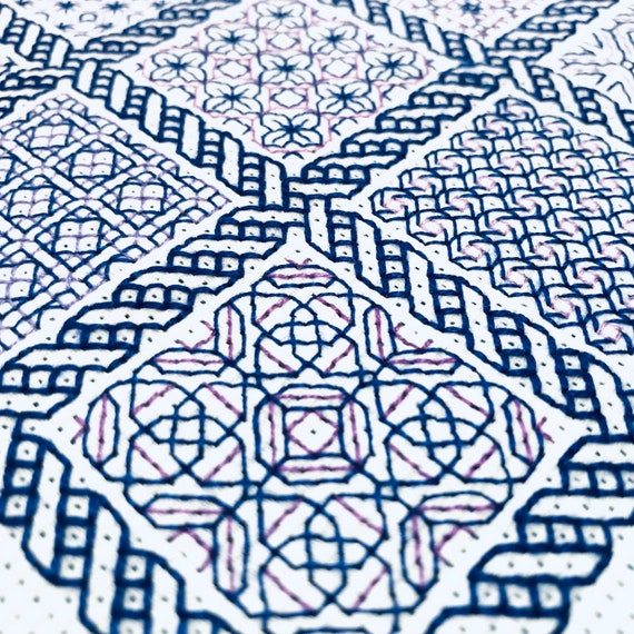 Nine-block Blackwork Sampler - Etsy
