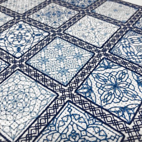 Lattice Blackwork Sampler Pattern - Etsy