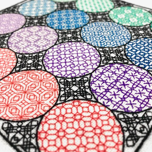 Circles Blackwork Sampler Pattern - Etsy