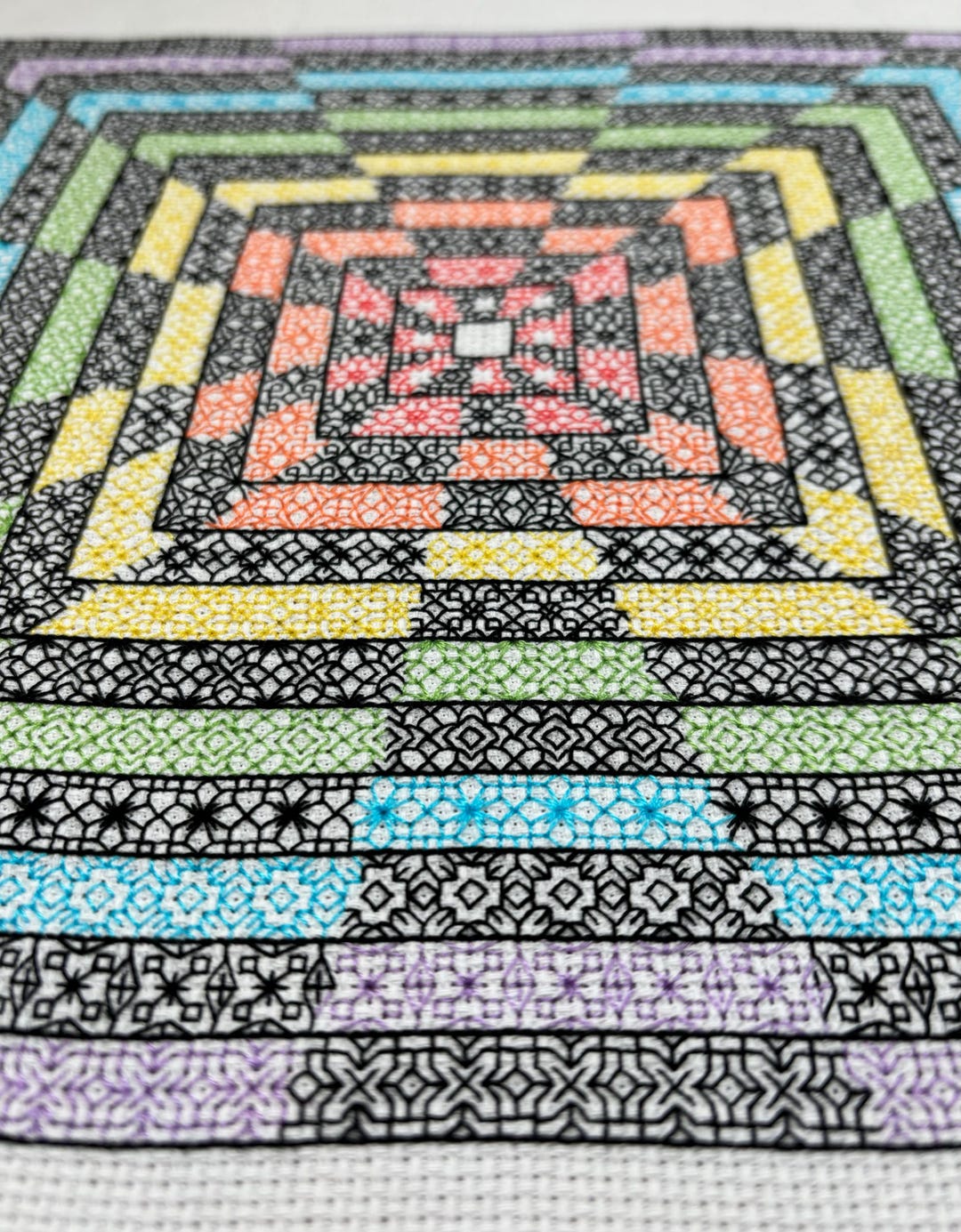 Fractured Blackwork Sampler Pattern - Etsy