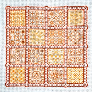 Rainbow Blackwork Sampler Pattern Set - Etsy