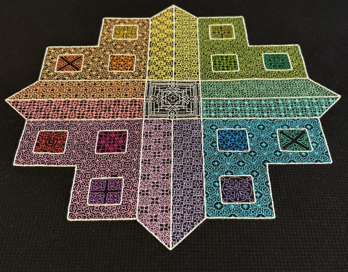 Carnival Blackwork Sampler Pattern - Etsy