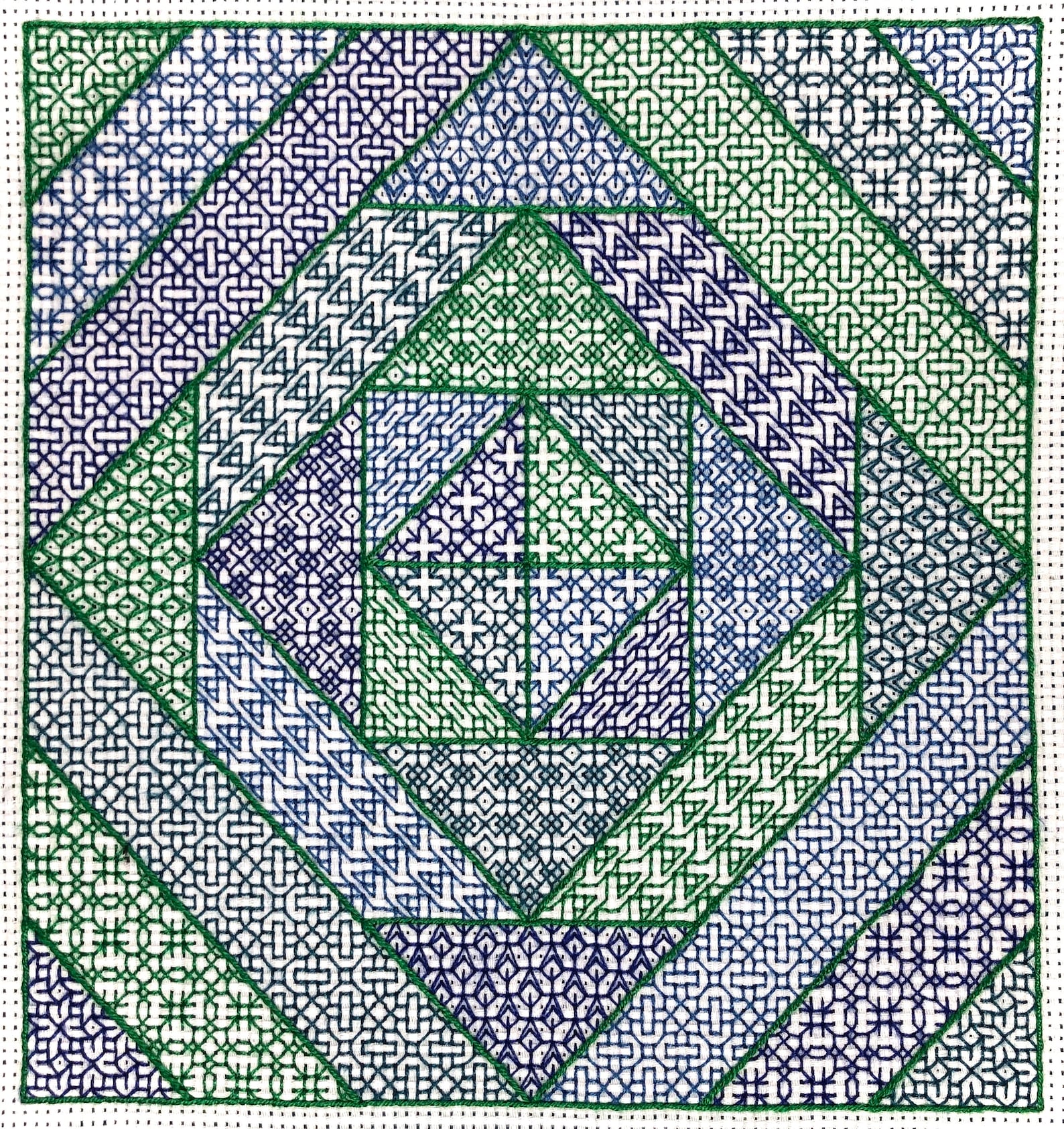 Beachglass Blackwork Sampler Pattern - Etsy