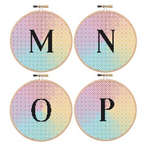 Blackwork Rainbow Alphabet Pattern Set - Etsy