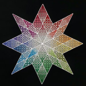 Stardust Blackwork Sampler Pattern Set - Etsy