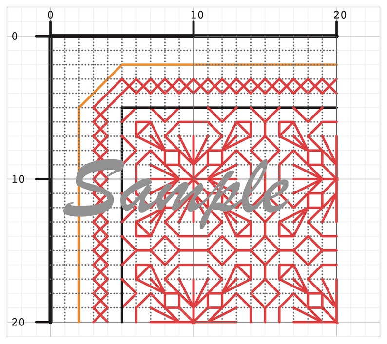 Blackwork Sampler Pattern | Etsy UK