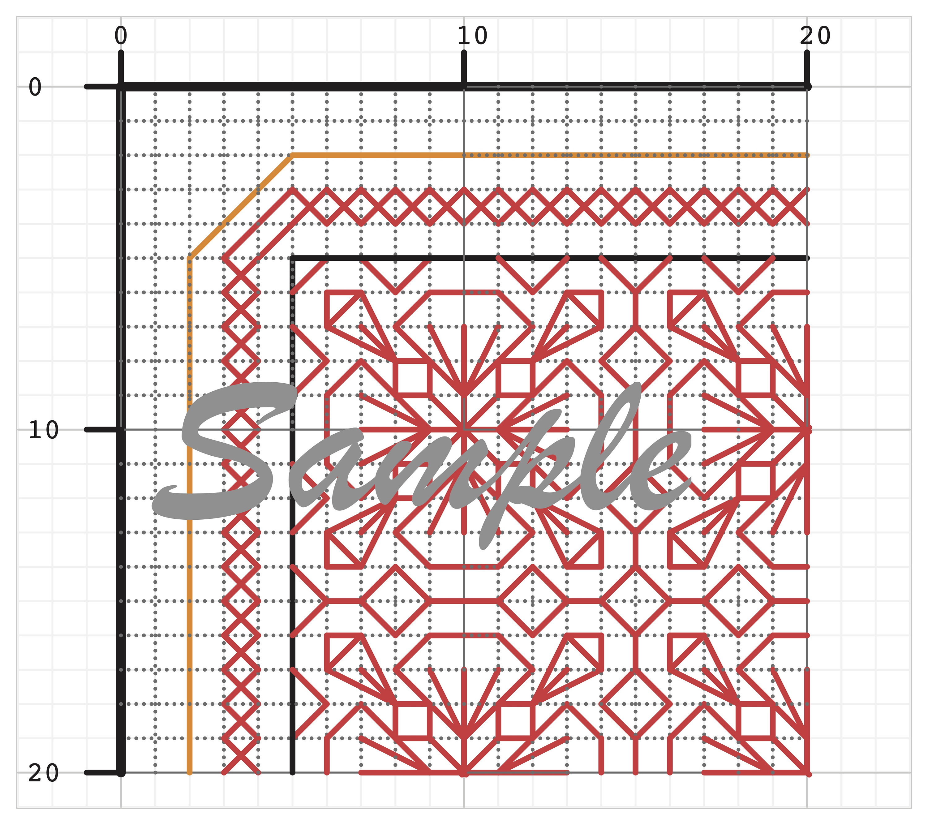 Blackwork Sampler Pattern | Etsy
