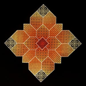 Fire Flower Blackwork Pattern - Etsy