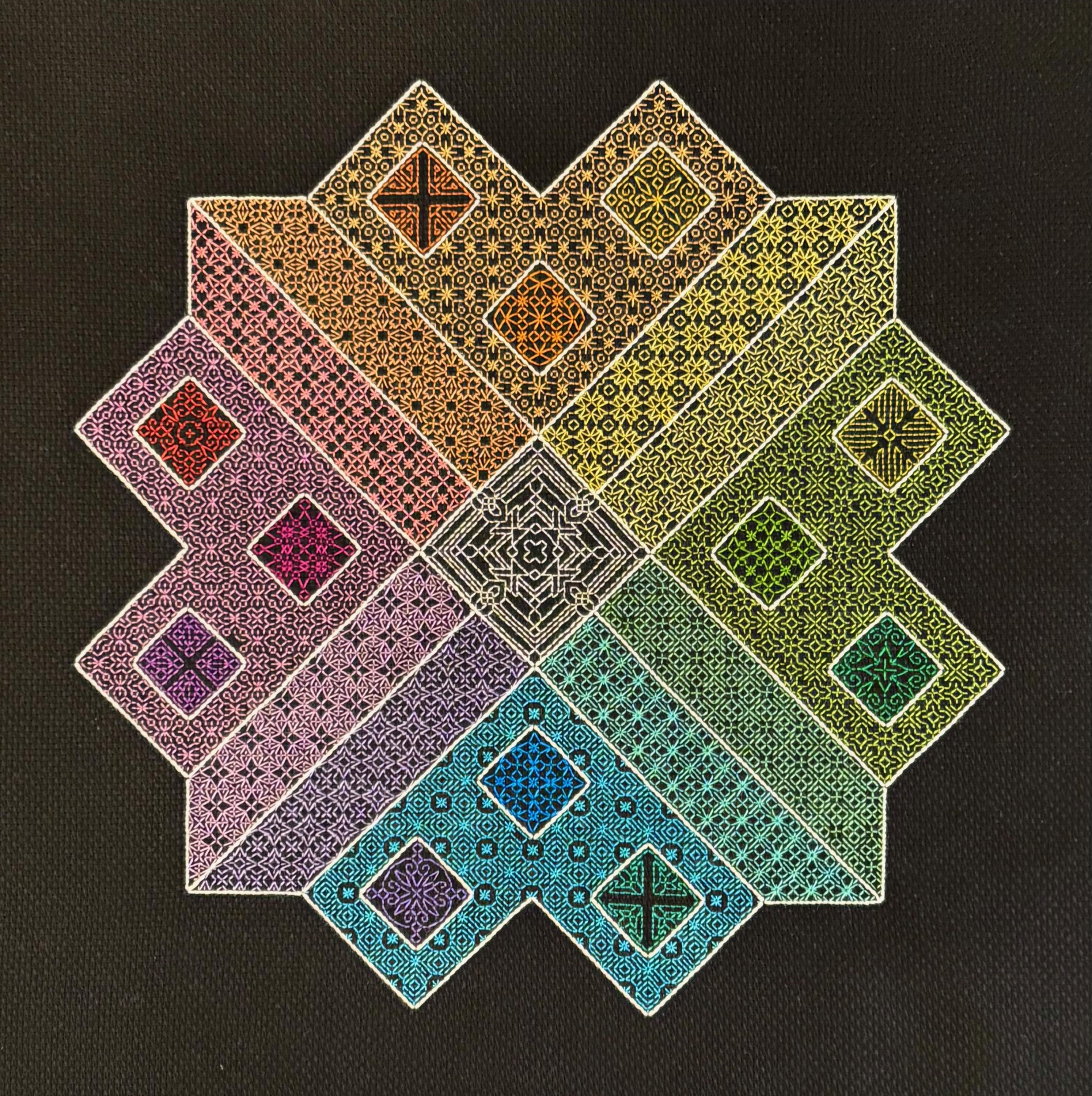 Carnival Blackwork Sampler Pattern - Etsy