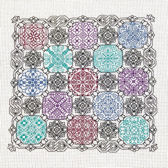 Jewel Box Blackwork Sampler Pattern - Etsy Australia