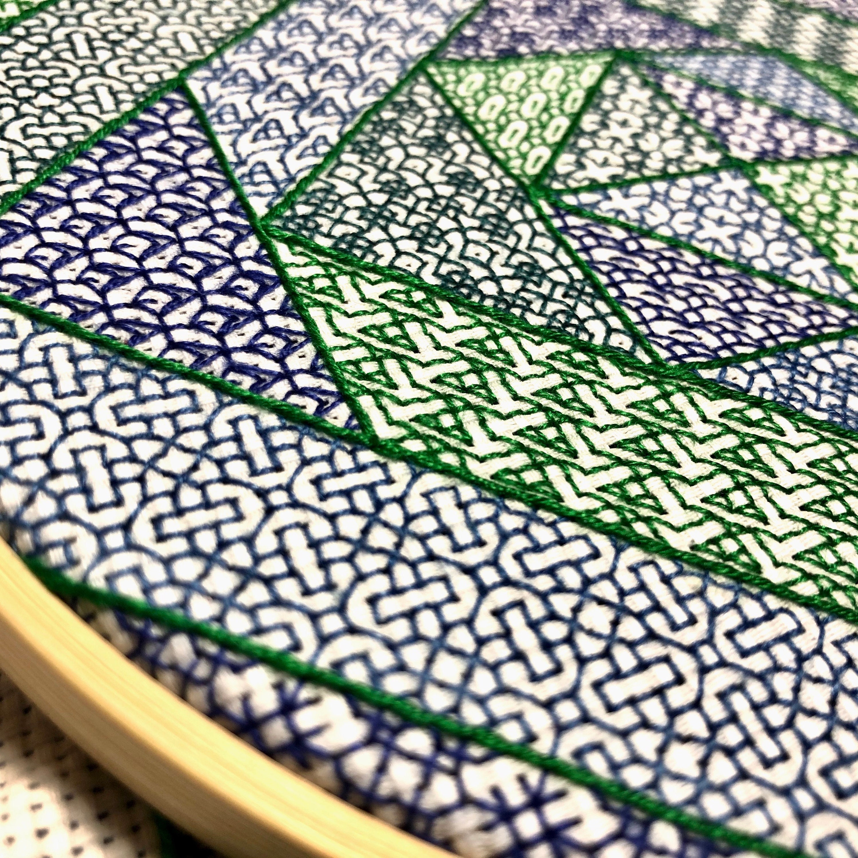 Beachglass Blackwork Sampler Pattern | Etsy