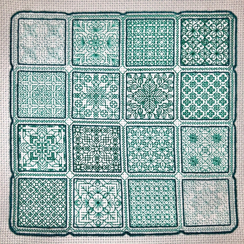 Blackwork Sampler Pattern | Etsy UK