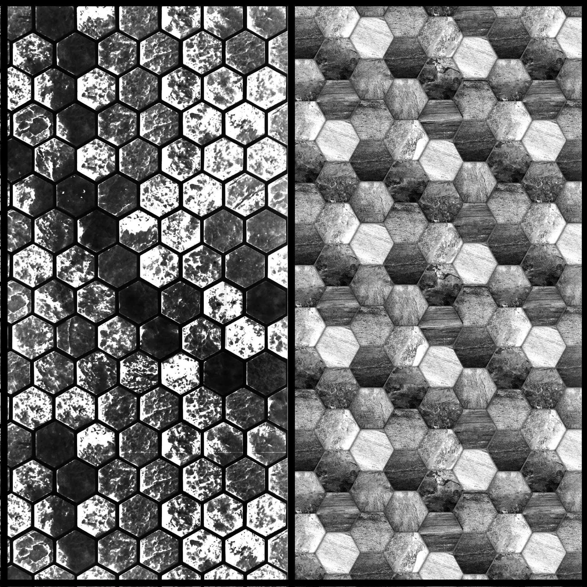 10 Honeycomb Hexagon Tiles Seamless Procreate Brushes - Etsy
