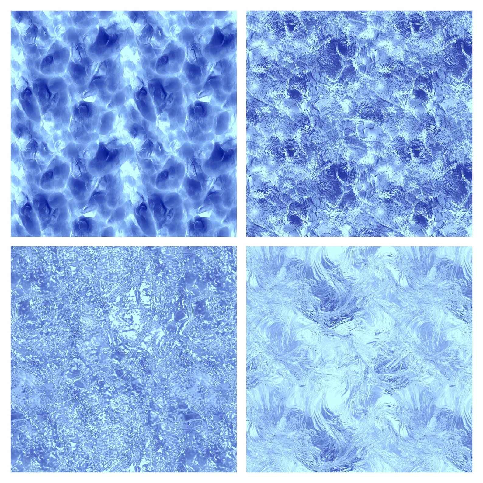 Ice Water Crystals Glass Seamless Textures Brushes for - Etsy