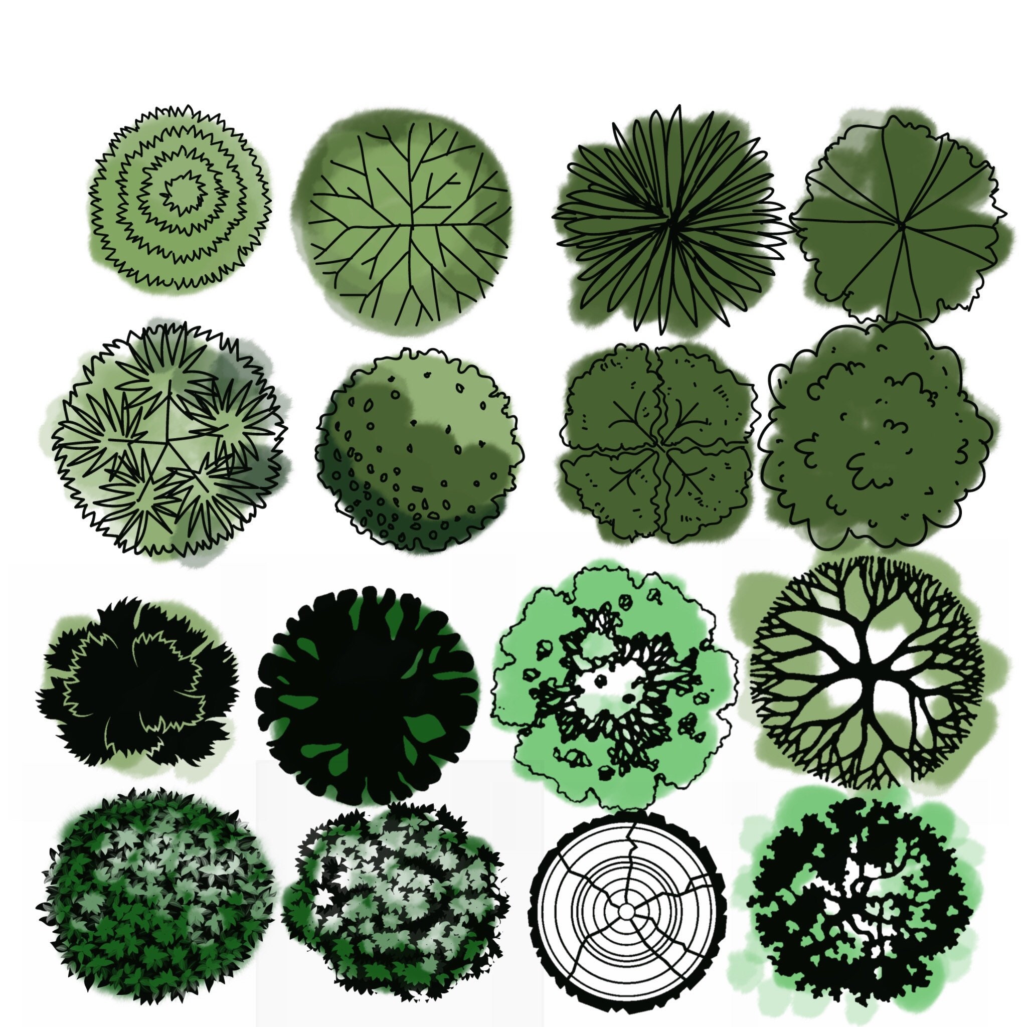 Procreate Stamp Brushes for Landscape Architecture and Design - Etsy