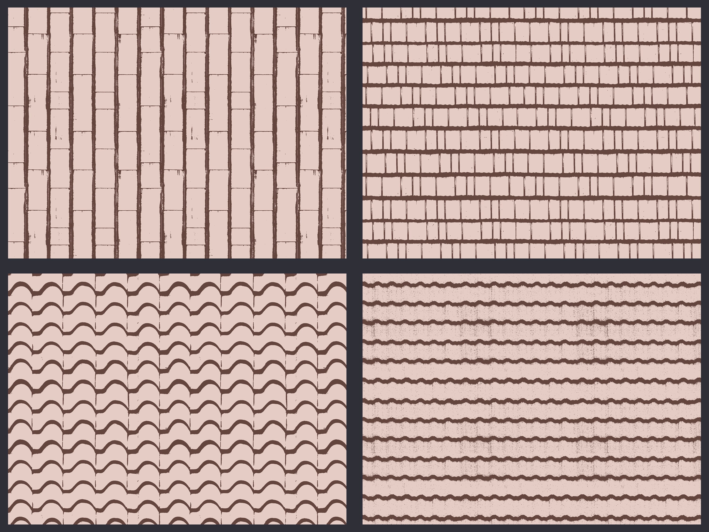 Procreate Roof Brushes: Jbo Roofing 28 Seamless Textures Brushset - Etsy