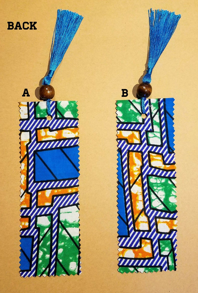 Afrocentric African Ankara Fabric Bookmark Blue Orange - Etsy