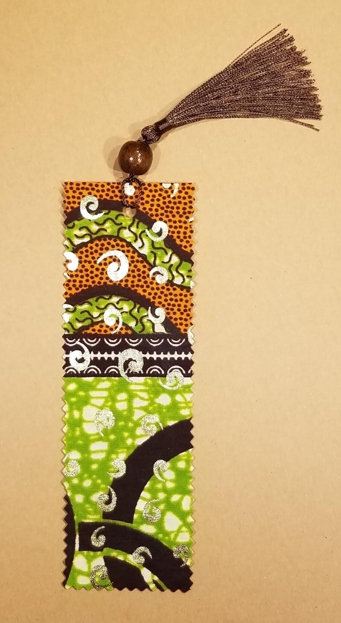 Afrocentric African Ankara Fabric Bookmark Green Brown - Etsy