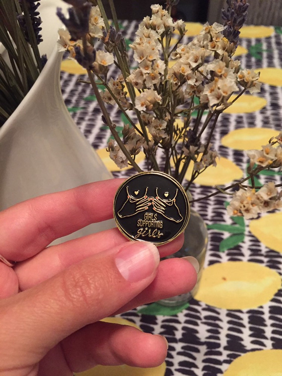 Girls Supporting Girls Enamel Pin - Etsy