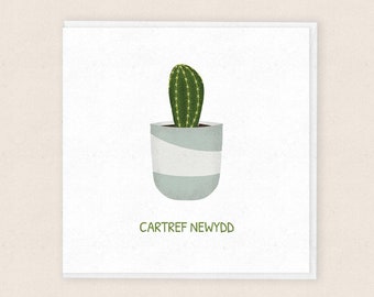 Welsh Cartref Newydd Greeting Card, Welsh Housewarming Card, Welsh New ...