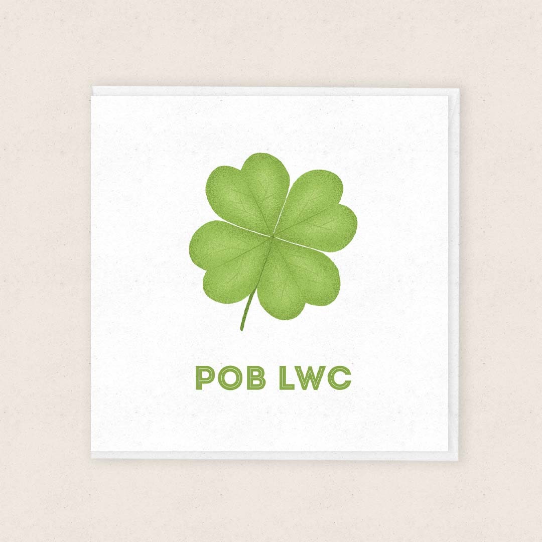 Pob Lwc - Carden Pob Lwc Cymraeg | Good Luck - Welsh Good Luck Card ...