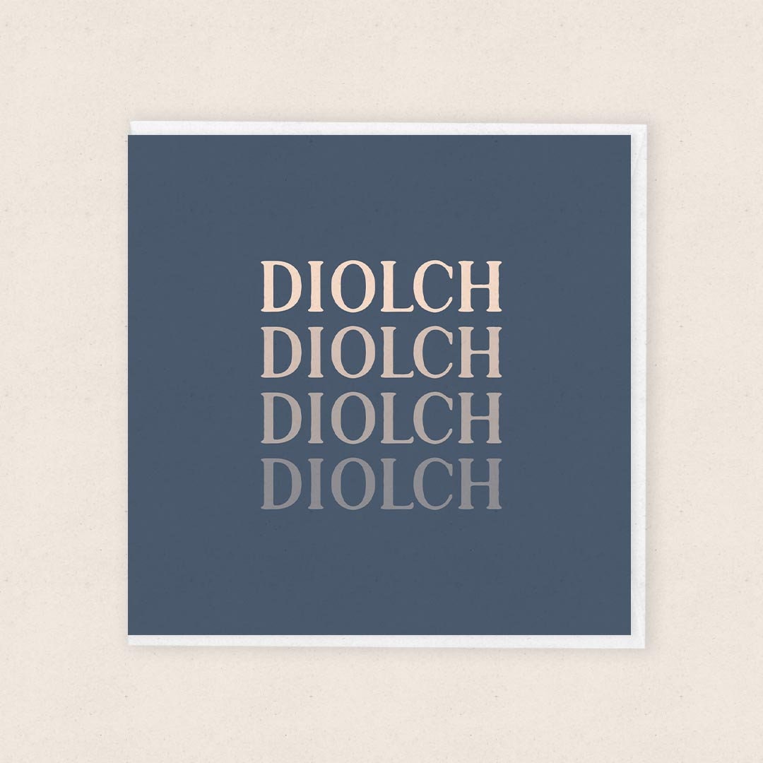 Diolch Carden Diolch Cymraeg Thank You Welsh Thank You - Etsy