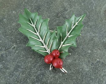 Holly Brooch - Etsy