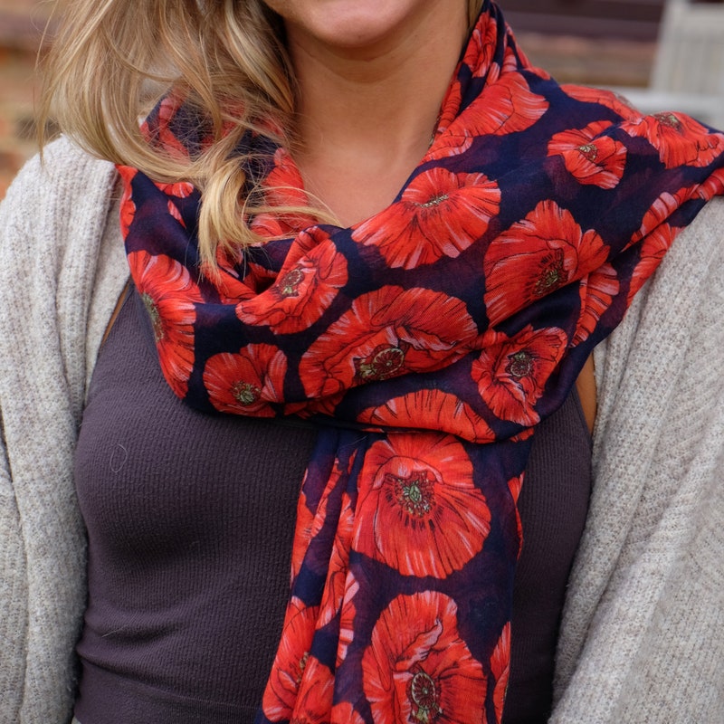 Red Scarf - Etsy UK