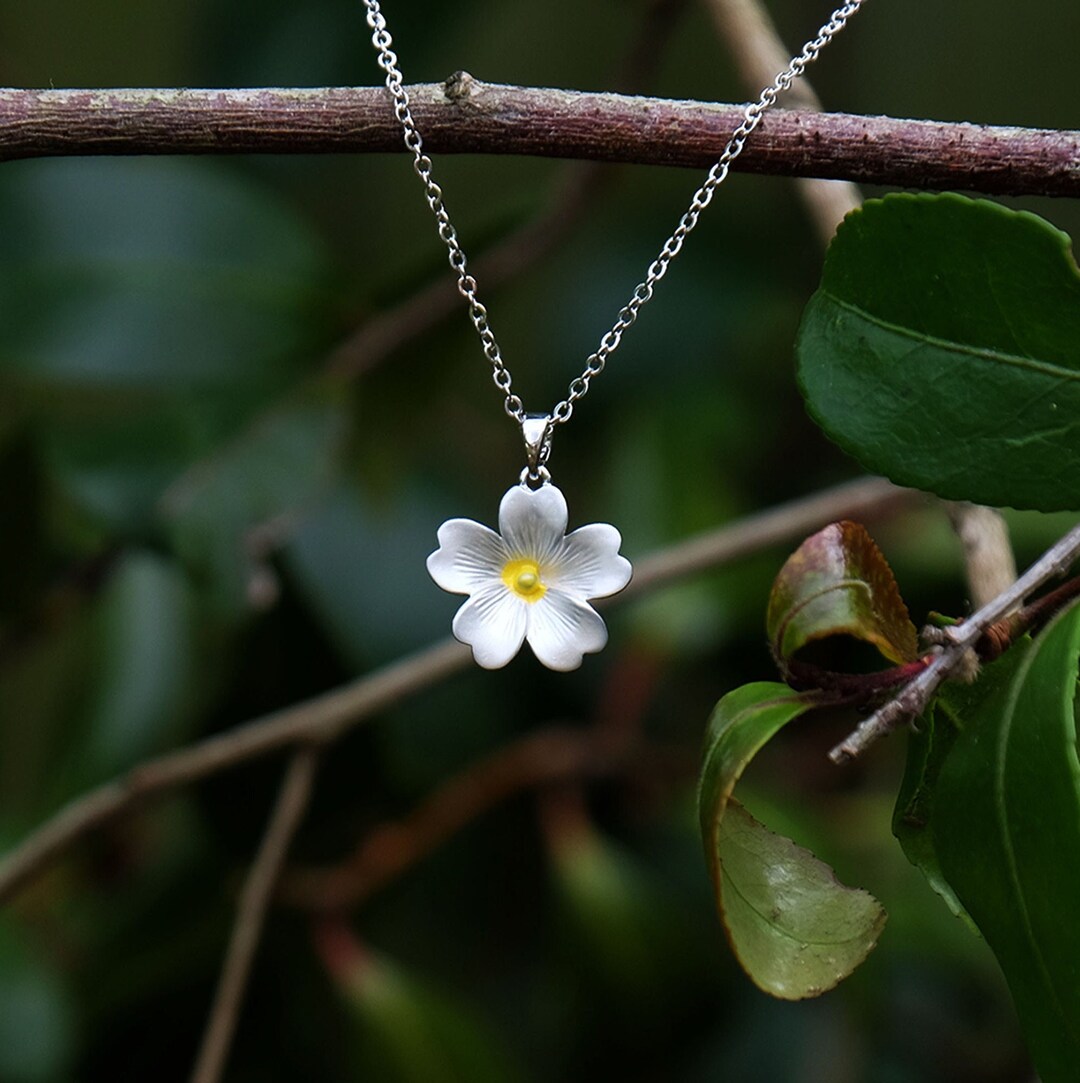 Yellow Primrose February Birth Flower Necklace - Etsy