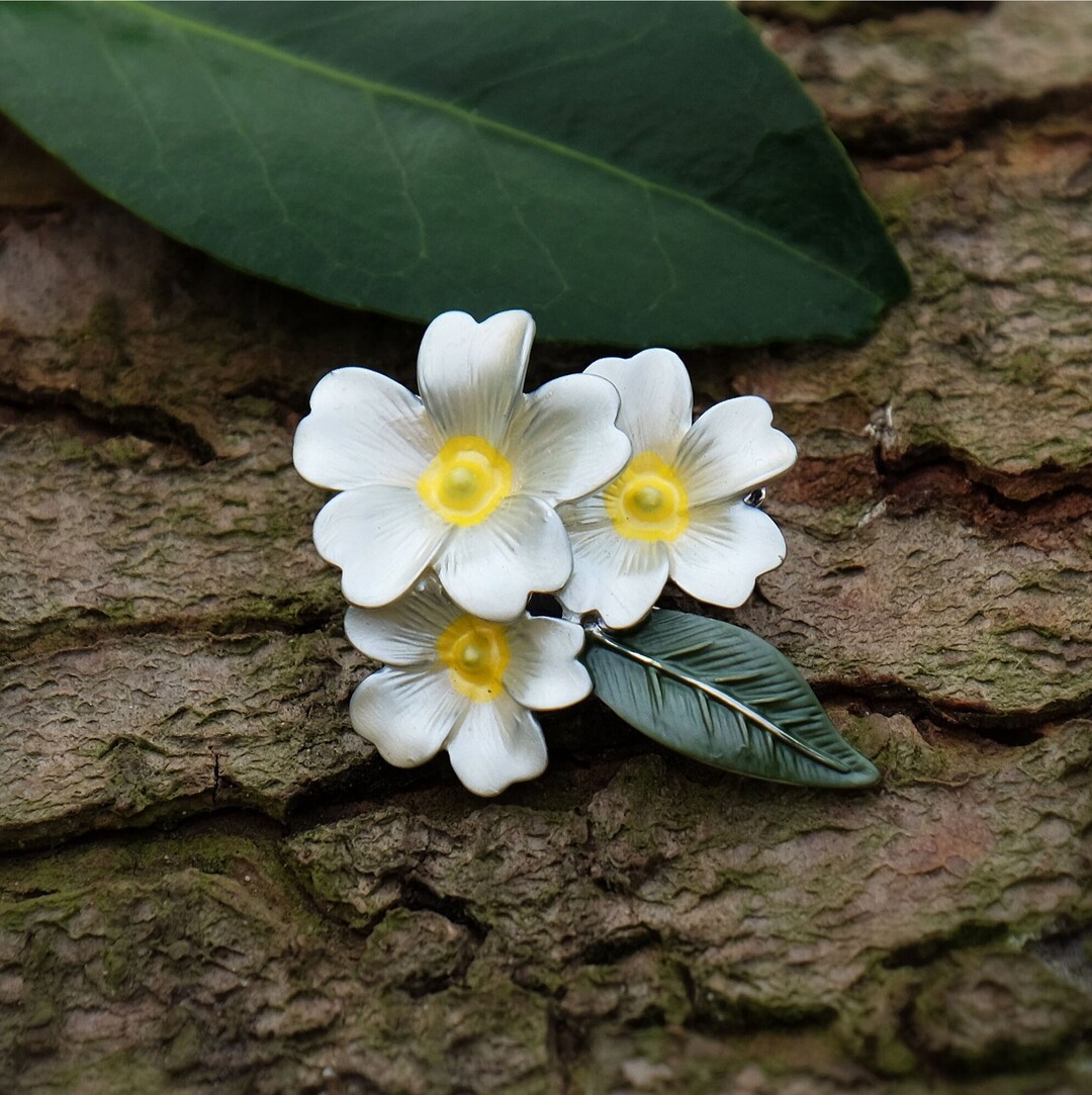 Yellow Primrose February Birth Flower Brooch - Etsy