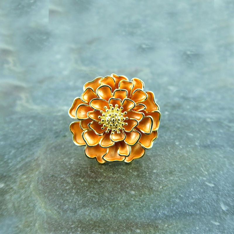 Orange Brooches - Etsy UK