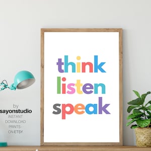 Classroom Printable Wall Art Decor | Children's Inspirational Print ...