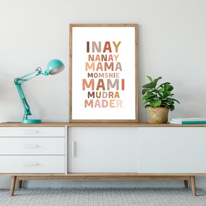Filipino Mom Mother's Day Gift Printable Poster | Typography Graphic ...